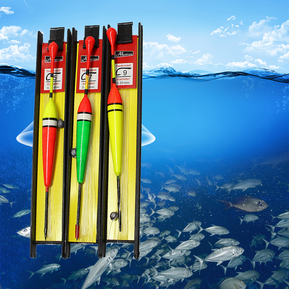 3pcs Fishing Bobber Line Kits Fishhook Foam Buoy Rock Fishing Floats ...