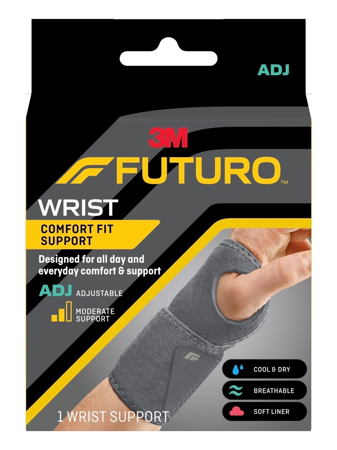 ((รุ่นใหม่)) 3M FUTURO Wrist Comfort Fit Support ADJ ฟูทูโร่ อุปกรณ์ ...