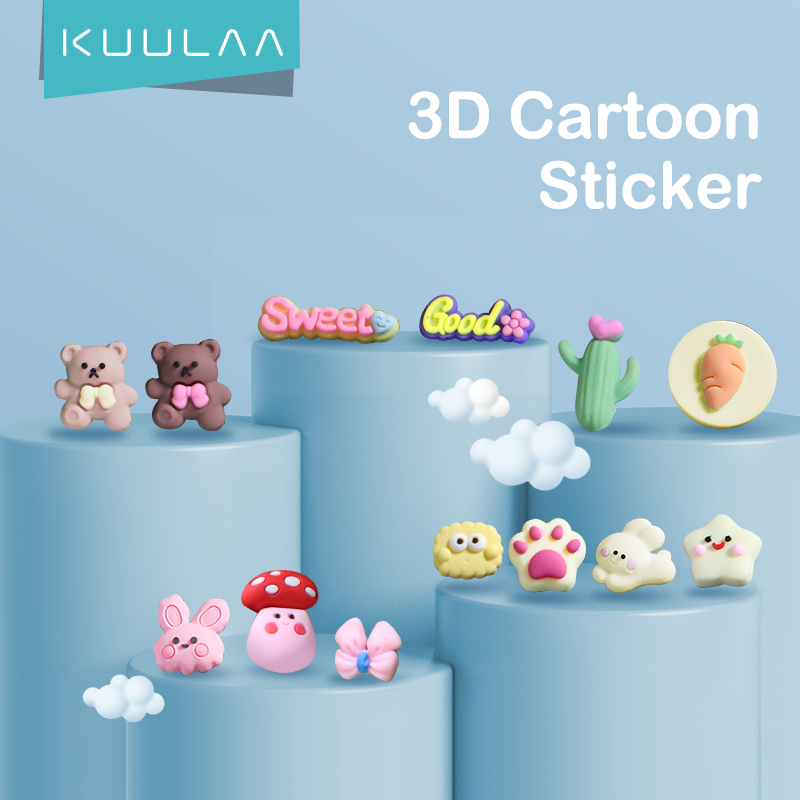 KUULAA 4PcsPack(Random)Widely Used Waterproof 3D Sticker for Charger ...