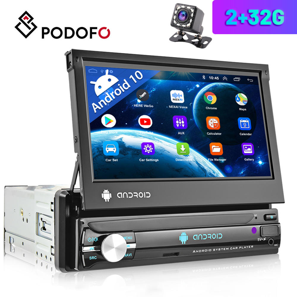 Android 8.1 Car Radio Autoradio 1 Din 7 Touch Screen Car Multimedia Player GPS Navigation Wifi ...