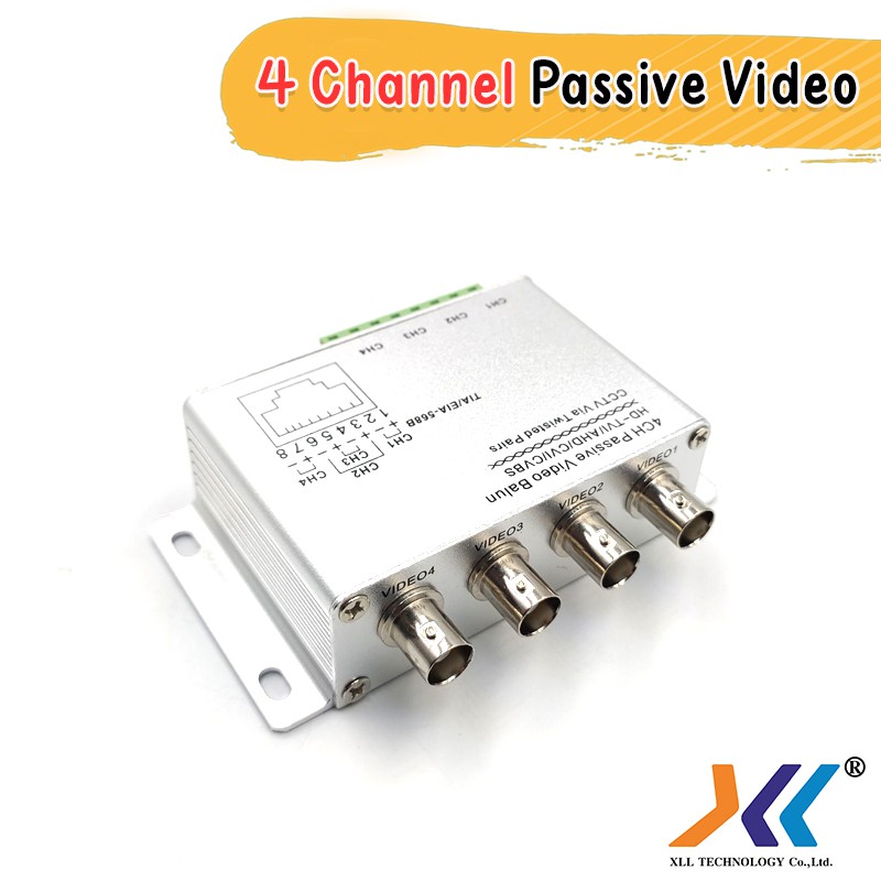 Video Balun 4 CH for CCTV - Lan Cable - ThaiPick