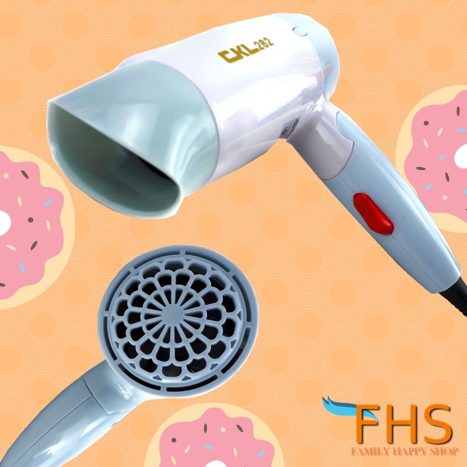 CKL-282ไดร์เป่าผม1200 วัตต์ไดร์เป่าผมขนาดพกพา (ขนาดเล็กแต่แรงร้อนไว) - Family happy shop - ThaiPick
