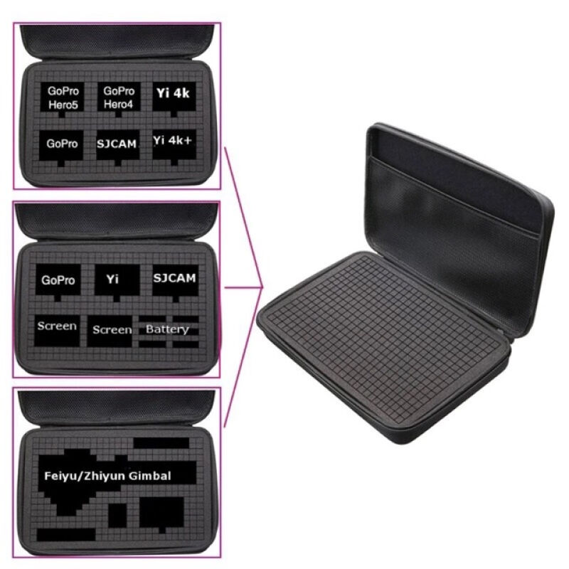 Travel Bag Storage Box Waterproof Case for Gopro Hero 7 6 5 Gimbal DIY ...