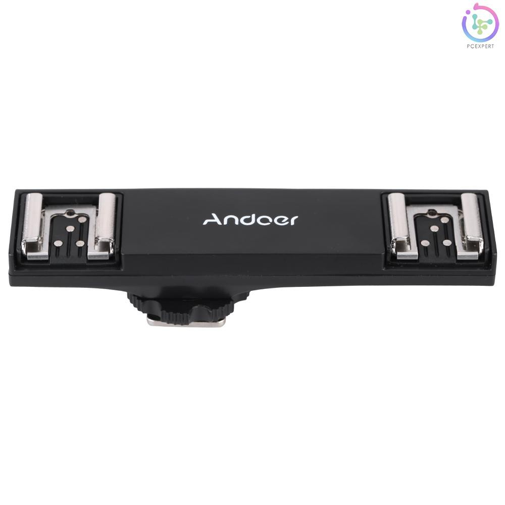 PCERAndoer Dual Hot Shoe Flash Speedlite Bracket Splitter for Nikon ...