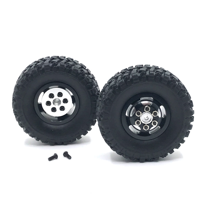 ล้อคู่รอกหมุนโลหะขอบยางรถสำหรับ WPL B14 B24 JJRC Q61 4X4 4WD 1/16รถ ...