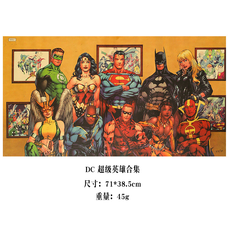 【K028】 The New Collection Of DC Superheroes Movies Kraft Paper Posters ...