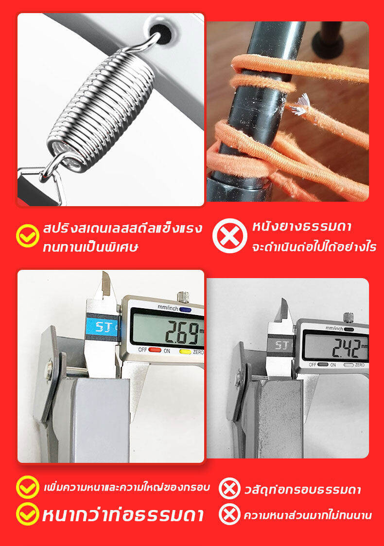 Deebuk แทรมโพลีน 40นิ้ว สปริงตัวหนา ความยืดหยุ่นแข็งแรง รับน้ำหนัก ...