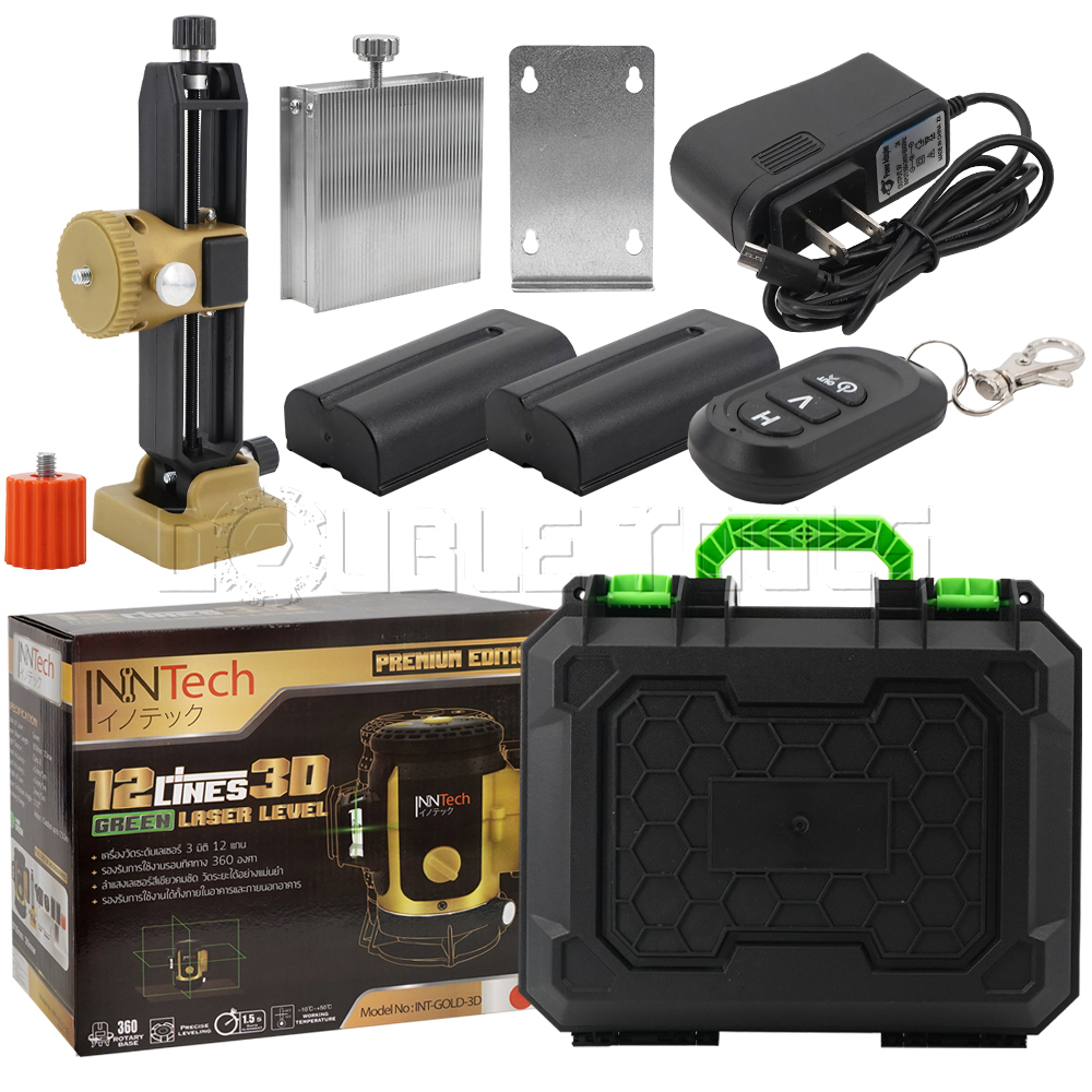 InnTech เครื่องวัดระดับเลเซอร์ เลเซอร์ 3 มิติ 12 แกน 360 องศา ลำแสงสี ...