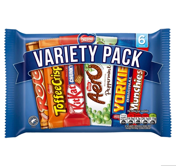 Variety 6 packs chocolates 264g Nestle - มื้อสุขสันต์ - ThaiPick