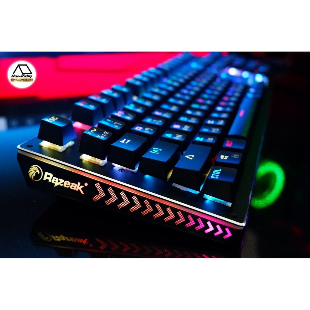 Razeak Rk-x18 RGB Gaming Mechanical Outemu Blue Switch คีย์บอร์ดเล่น ...