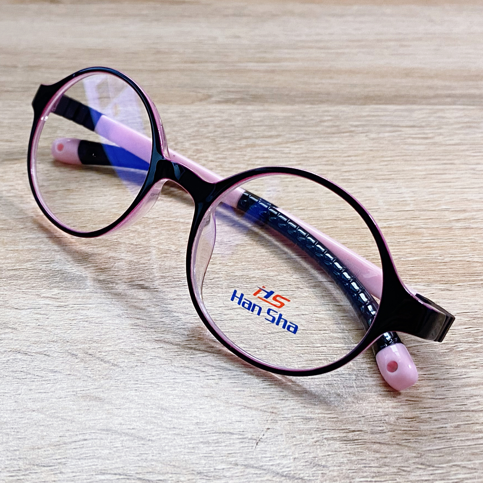 แว่นตาเด็ก กรอบแว่นตาเด็ก สำหรับตัดเลนส์ แว่นตา Han Sha รุ่น 5001 สีดำ ...