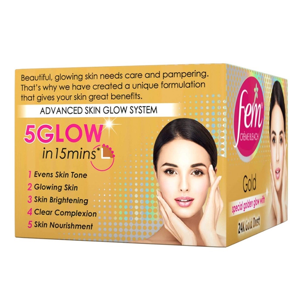 Fem Fairness Naturals Gold Skin Bleach 40g ครีมย้อมหนวด ย้อมคิ้ว ...
