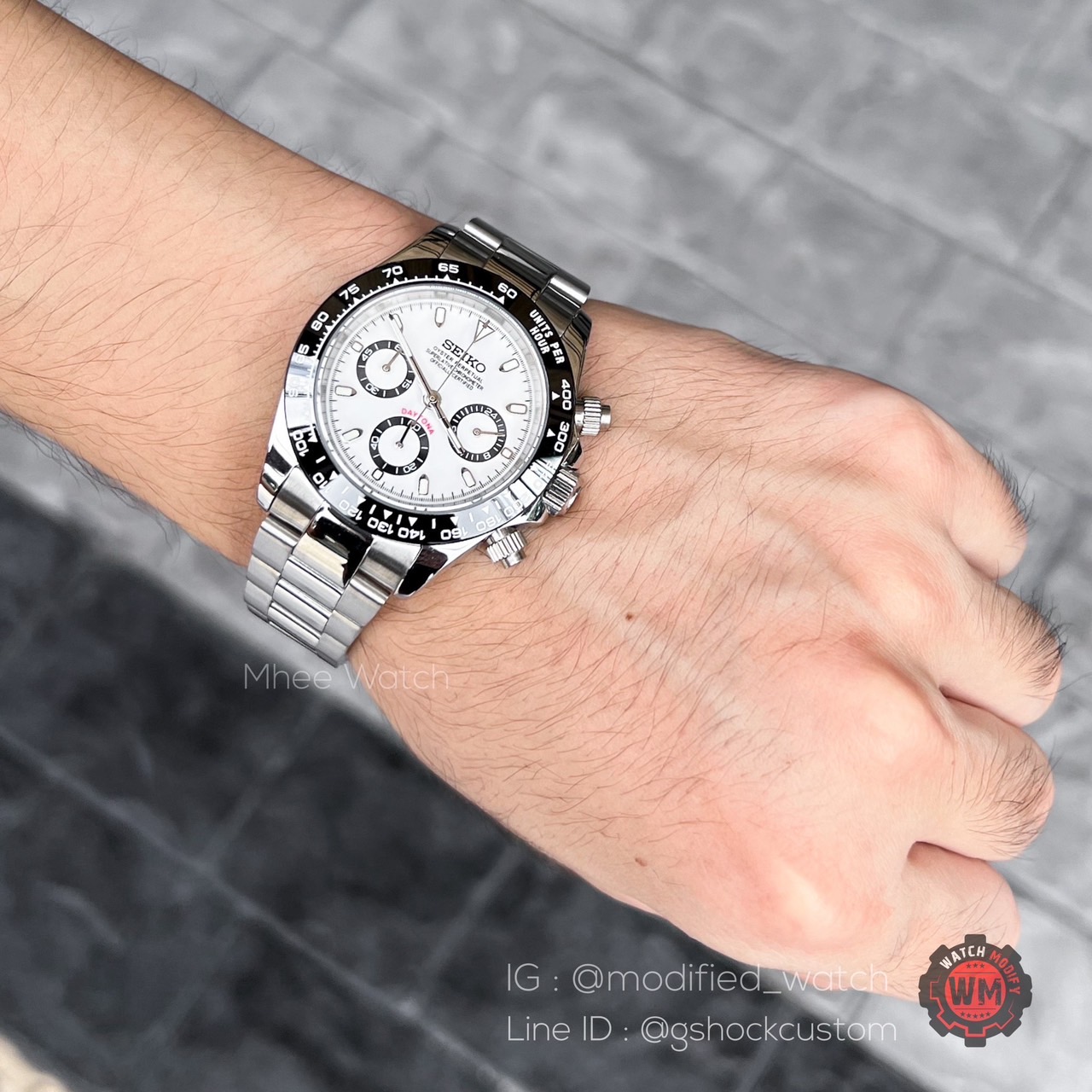 Seiko Mod Daytona White Dial caliber VK63 is part of the hybrid ...