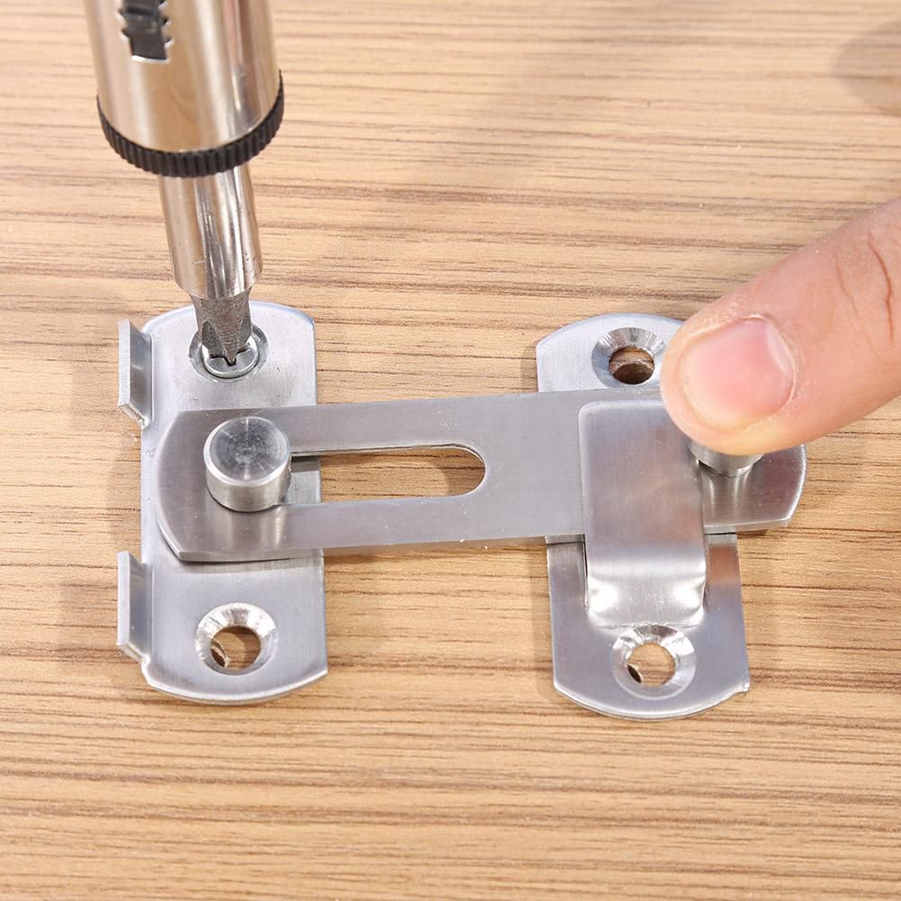 【ลดสุดใจ】Door Latch Hasp Latch Lock, Sliding Door lock, Stainless Steel ...