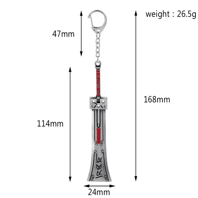Final Fantasy 7 Vii Remake Sword Keychain Cloud Strife Buster Sword ...
