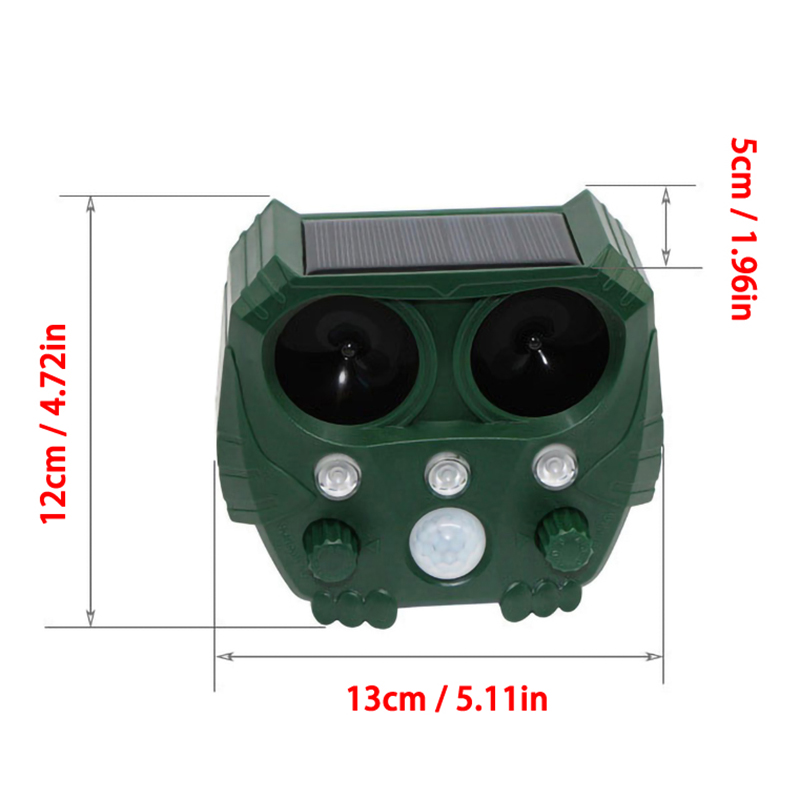 Animal Repeller Ultrasonic Solar Power Bird Dog Cat Skunk Deer Raccoon ...