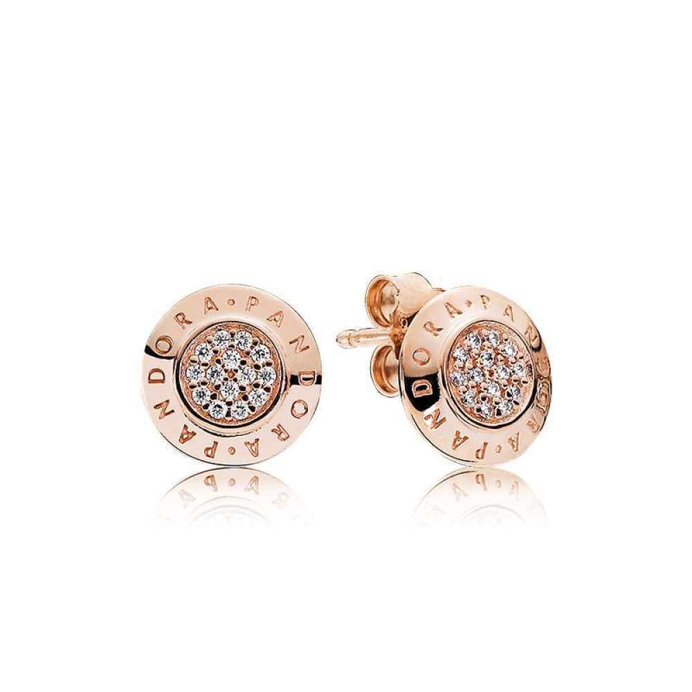 ของแท้ 100Pandora earring ต่างหูเม็ดกลมRose Series Pandoraˉ ต่างหู ...