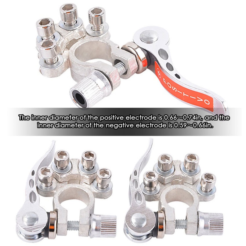 (ขั้นตอนส่งฟรี 40 บาท) คู่ (2-Pack) Quick Connect Car Battery Clamps ...