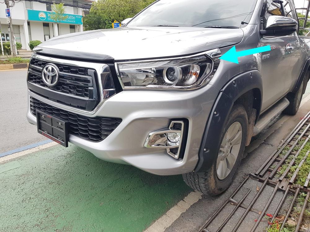 ครอบไฟหน้า Toyota REVO / Recco 2014-2019 โครเมี่ยม top | Lazada.co.th