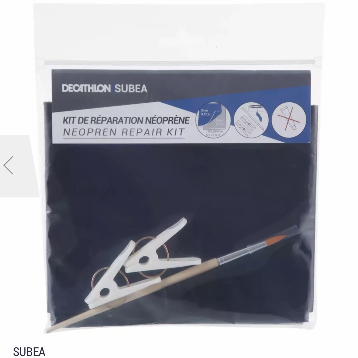 SUBEA SCD Neoprene Repair Kit With 3 And 5 Mm Patches ชุดซ่อมนีโอพรีน ...