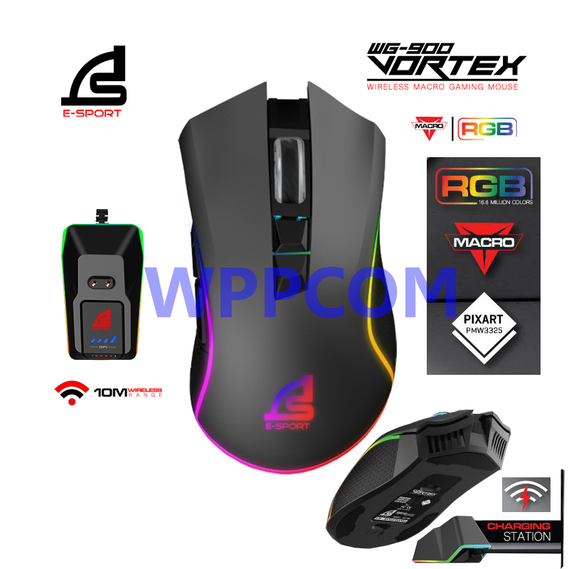 เมาส์เกมมิ่งไร้สาย SIGNO E-Sport VORTEX Wireless Macro Gaming Mouse ...