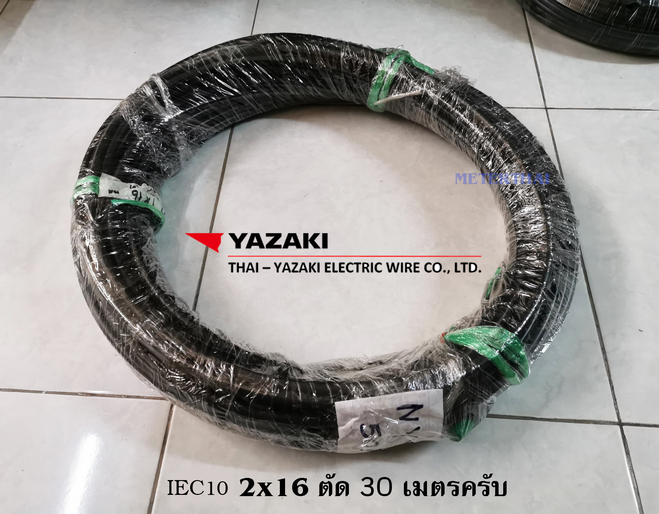 THAI YAZAKI สาย IEC10 60227 2x16 Sqmm ตัดยาว 30 เมตร หรือเลือกความยาว ...