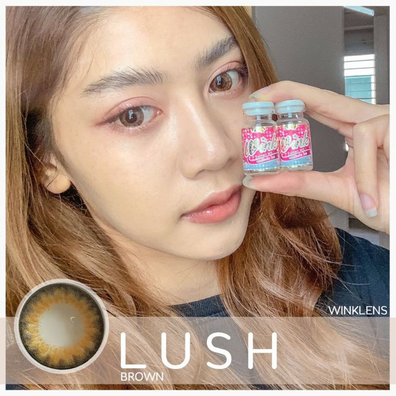 มีค่าสายตา ???? Wink Lush Janis Gray Brown บิ๊กอาย สุดปัง คอนแทคเลนส์ ...