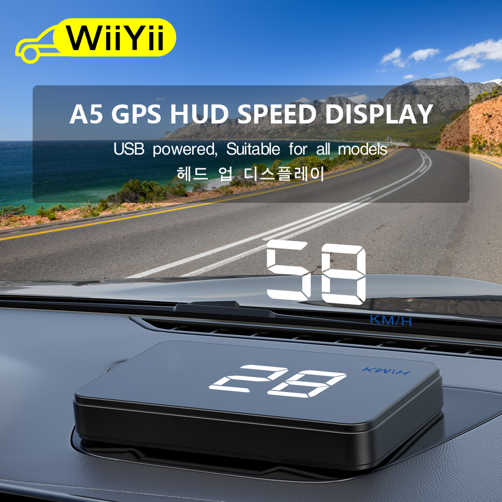 Children A5 HUD salite Newest GPS speedometer display KMh MPH For Car ...