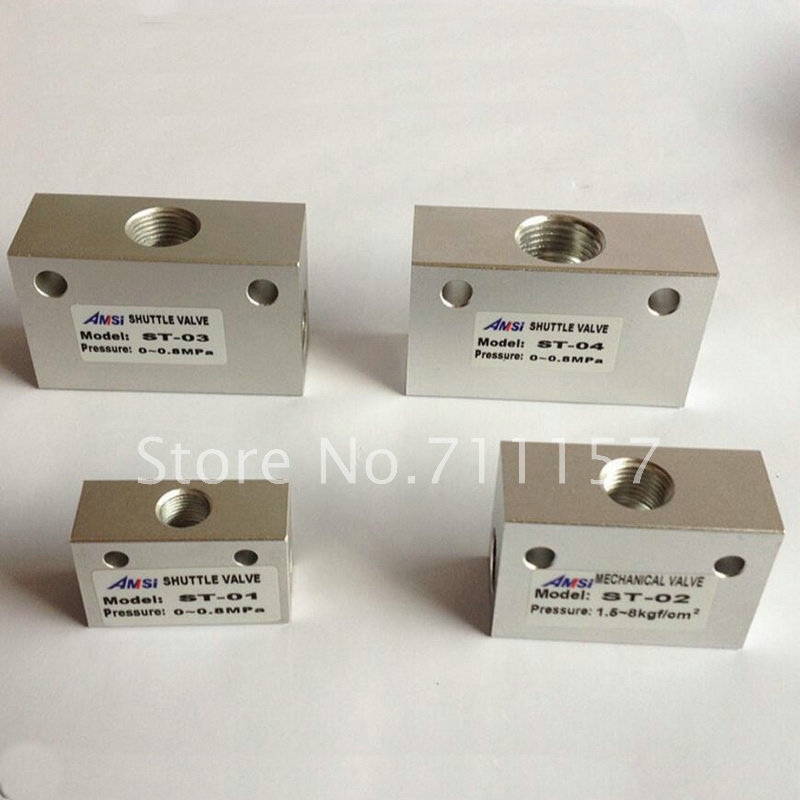 ST 01 Flow Rate Control O Valves Pneumatic Shuttle Valve OR Gate Dual ...