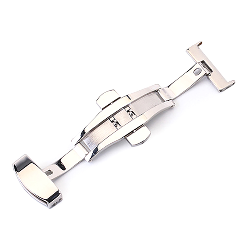 Coolmanloveit Stainless Steel Solid Double Push Button Butterfly Buckle ...