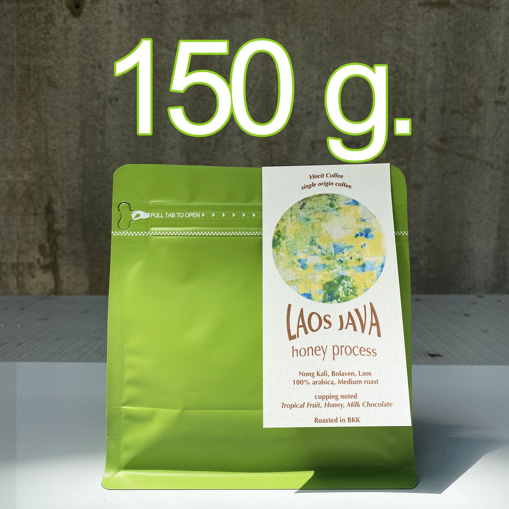 กาแฟสดคั่วเม็ด Laos Java Honey process Bolaven กาแฟคั่วสด Vincit coffee medium roast Single ...