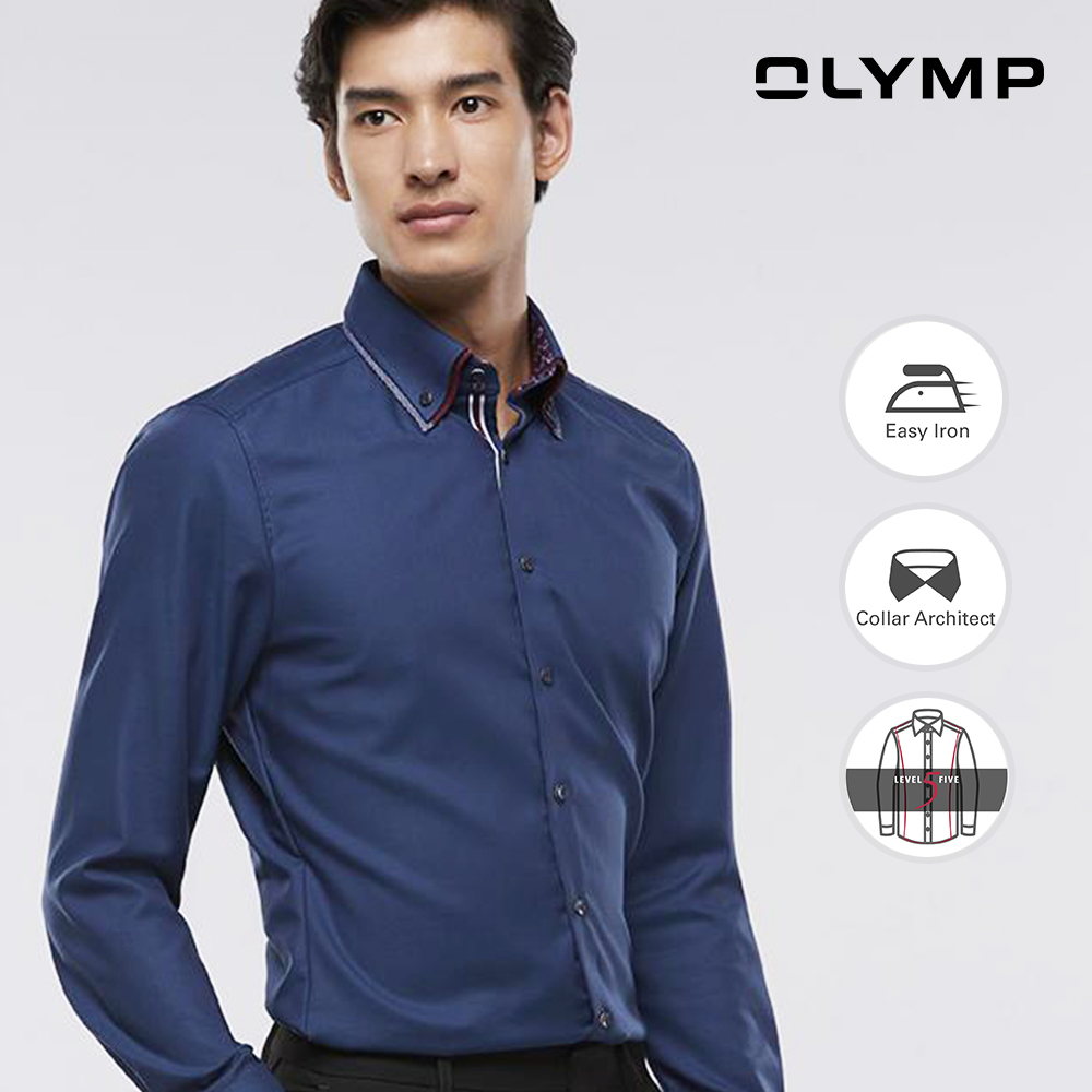 OLYMP Level Five Shirt เสื้อเชิ้ตชาย size XXL คละสี ทรงพอดีตัว ยืดหยุ่น ...
