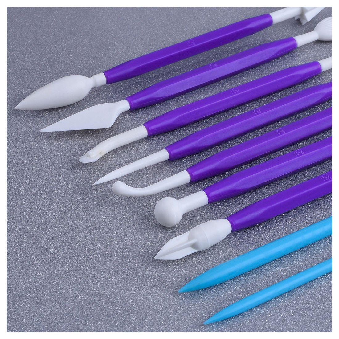 9 Pieces Plastic Clay Modeling Tools Ceramic Pottery Tool Kit for Shaping and Sculpting - YCITC ...