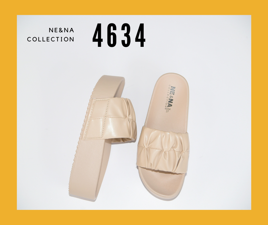 รองเท้าเเฟชั่นผู้หญิงเเบบเเตะสวมส้นตัน No. 4634 NE&NA Collection Shoes ...
