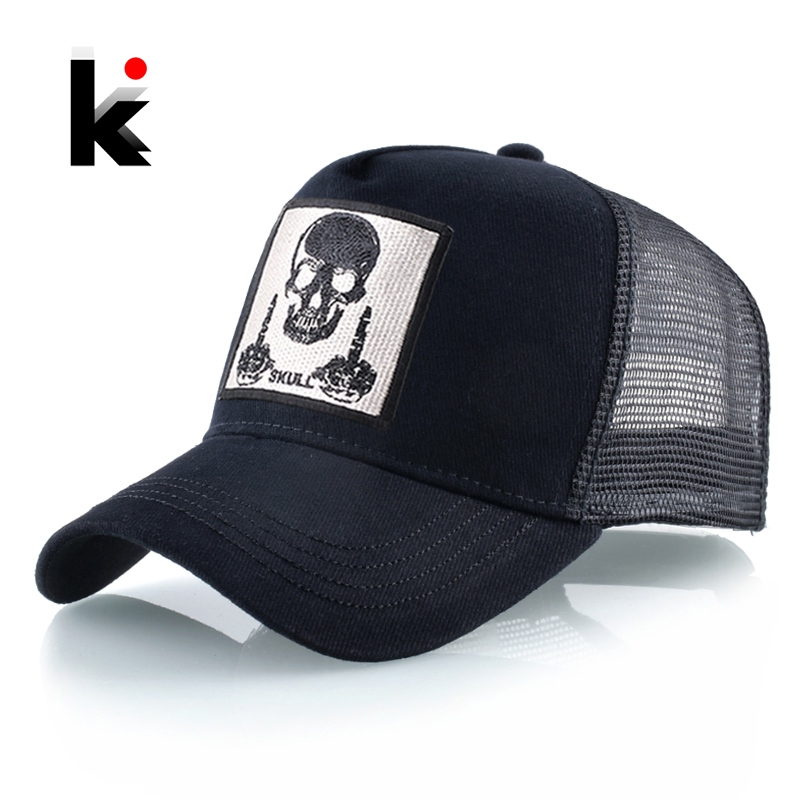 Men 39;s Baseball Cap With Embroidery Skull Patch Snapback Hip Hop ...