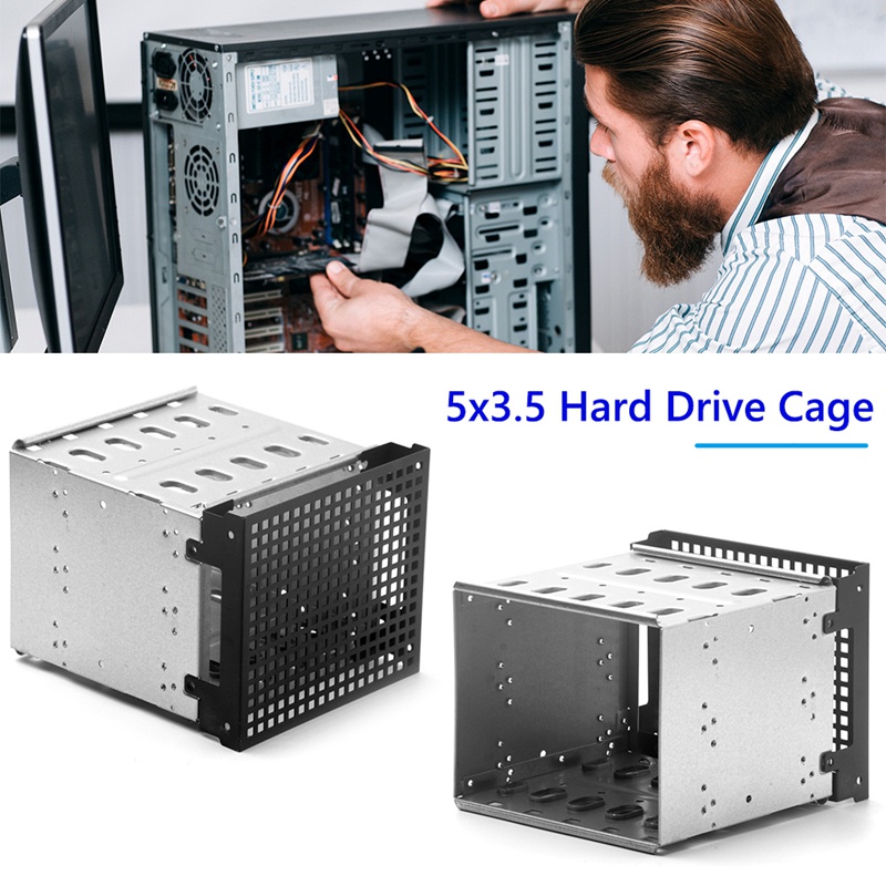 Storage Expansion Hard Drive Cage DIY Hard Drive Disk Cage Rack 5.25 ...