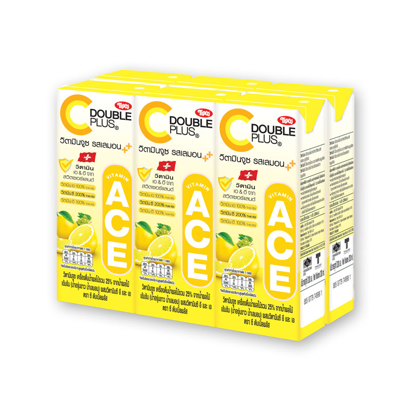 พร้อมส่ง ทิปโก้ วิตามินจูซ เลม่อน 200 มล. x 6 กล่องTipco Vitamin Juice ...