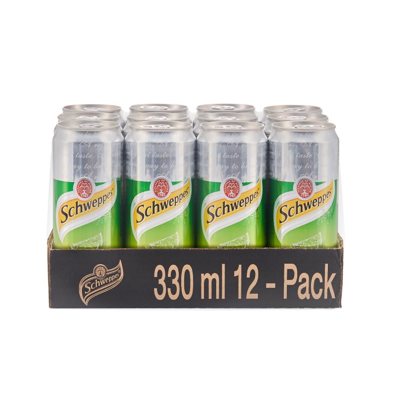 [ซื้อครบ 500.- ส่งฟรี] ชเวปส์ น้ำอัดลม มะนาวโซดา 330 มล. 12 กระป๋อง Schweppes Soft Drink Lime ...