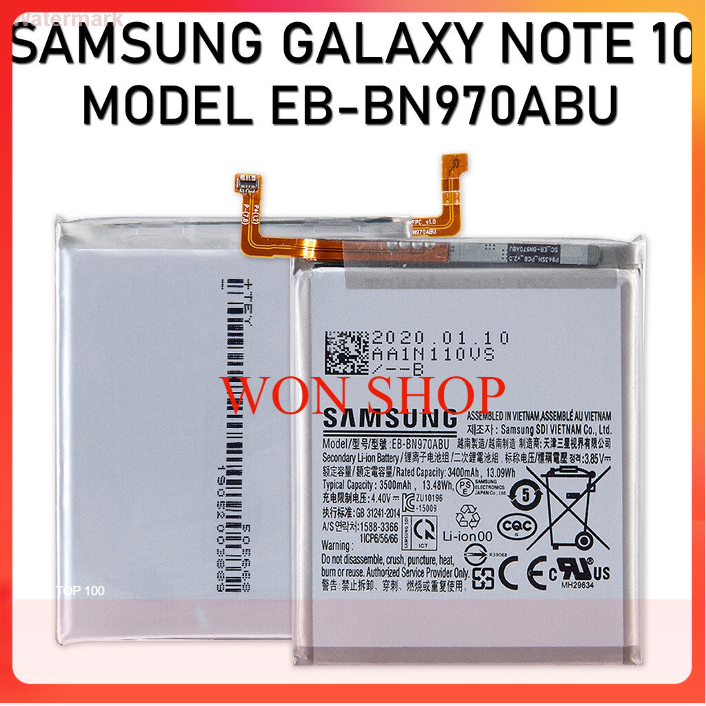 **แบตเตอรี่* Samsung Galaxy Note 10 SM-N970F GH82-20813A แบตเตอรี่ ...