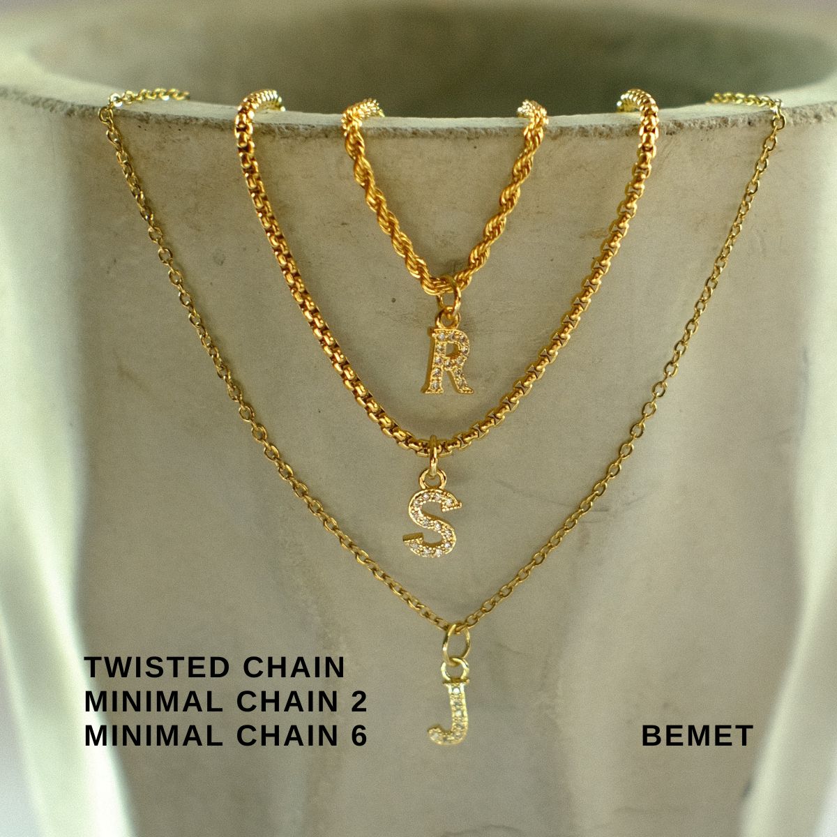 Bemet alphabet gem pendant v.2 จี้เท่านั้น - Bemet.studio - ThaiPick