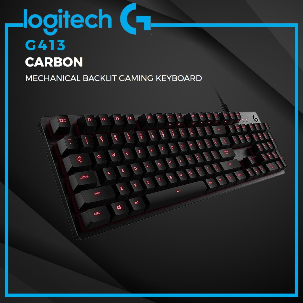 คีย์บอร์ด Logitech G413 Carbon Backlit Mechanical Keyboard Gaming ...
