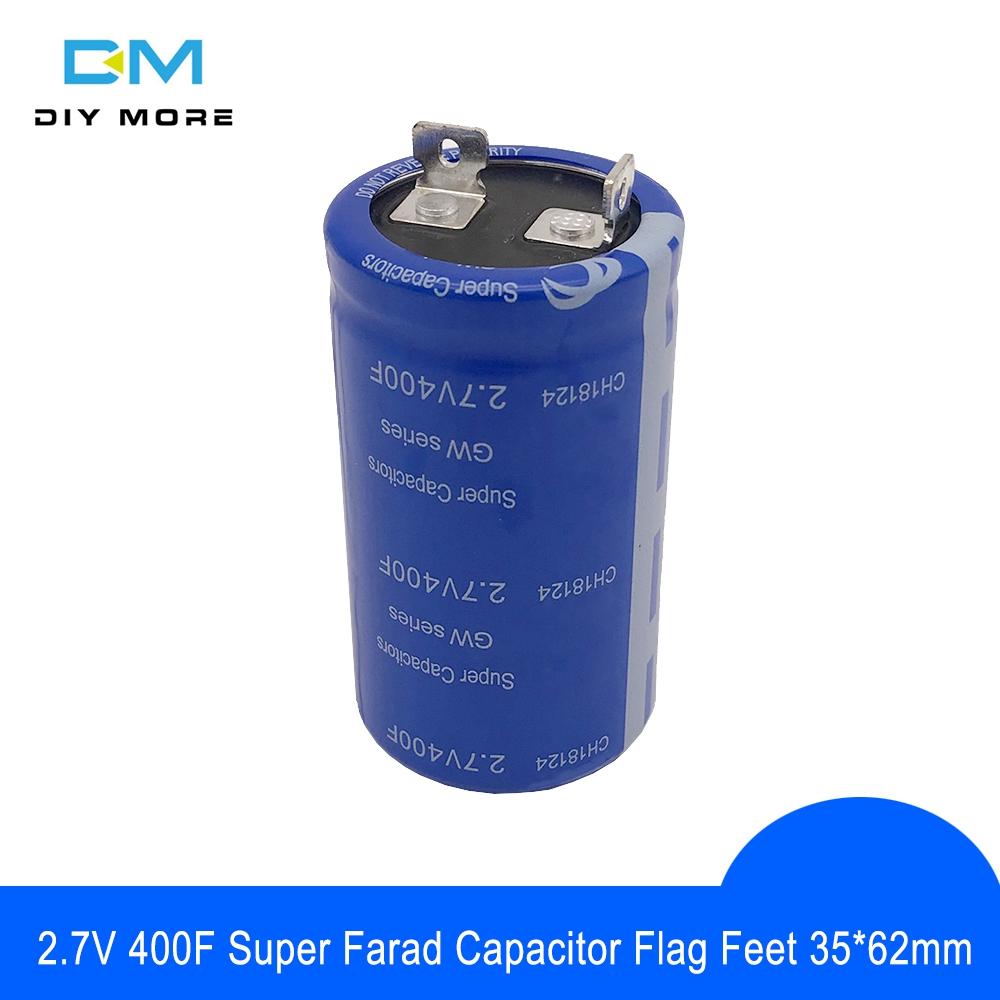 Original KKmol Super Farad Capacitor 2.7V 400F 35*62mm Vehicle Rectifier High Frequency Low ESR ...
