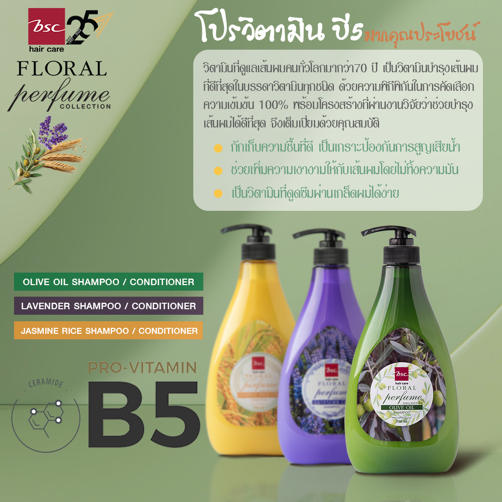 BSC HAIR CARE Shampoo Floral Perfume Collection Jusmine Rice Oil 750ml ...