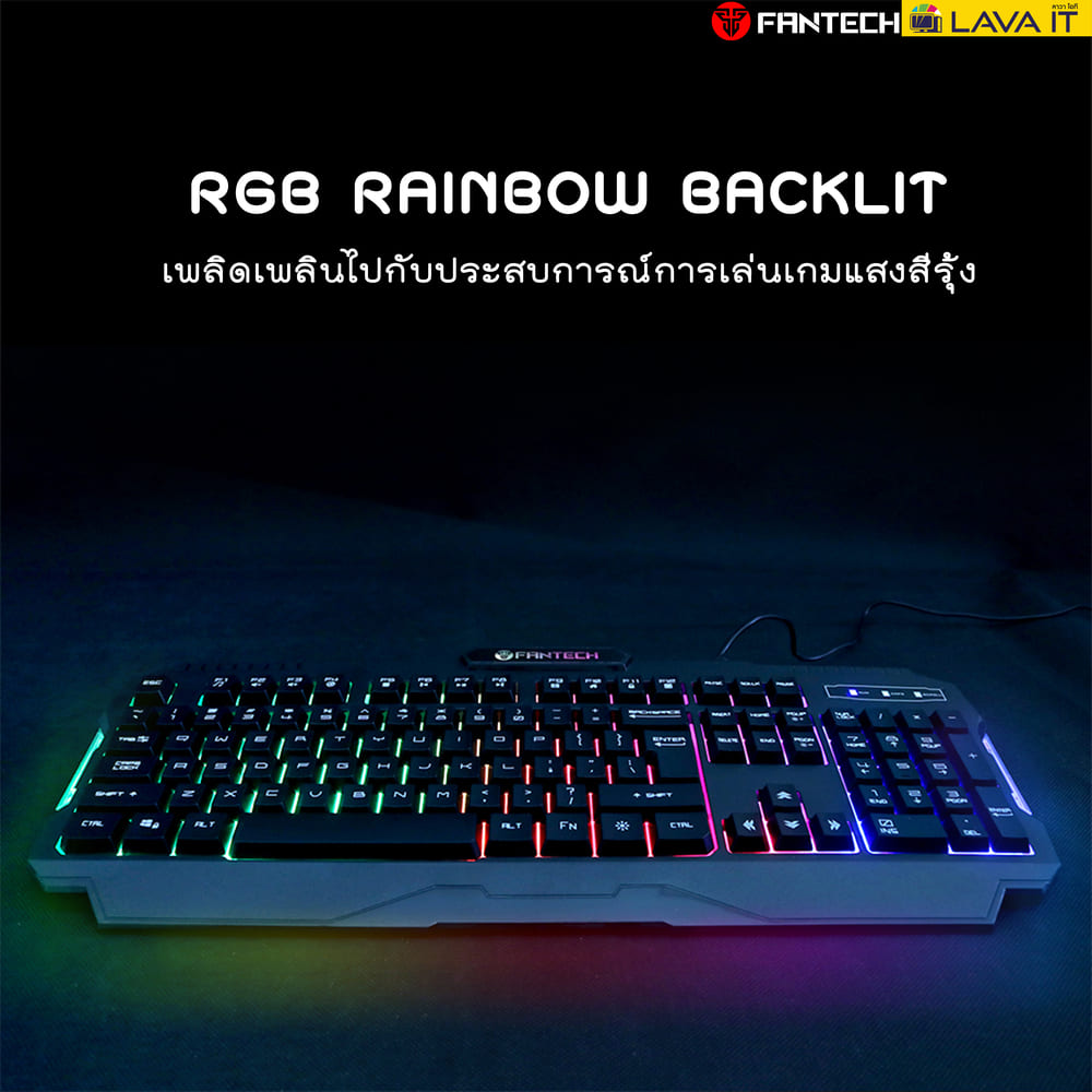 Fantech K511 Hunter Pro Gaming Keyboard คีย์บอร์ดเกมมิ่งพร้อมเอฟเฟค ...