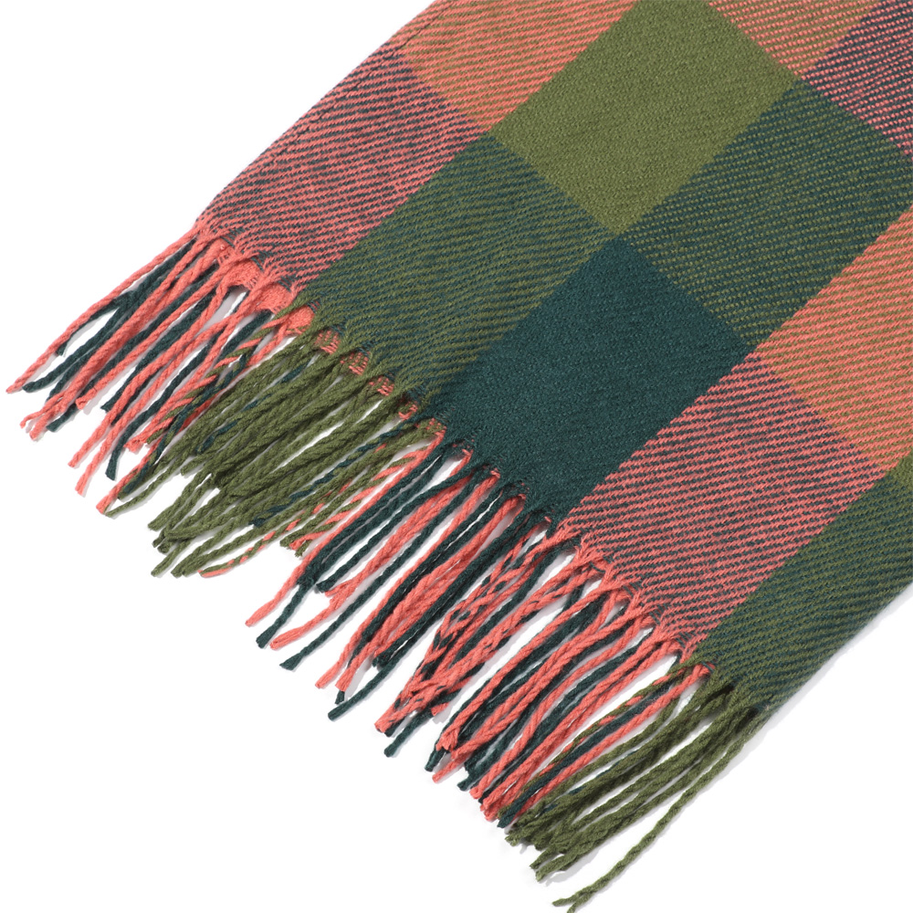 CANGCRU56383 Luxury Autumn Winter Women Warm Blanket Warm Tippet Cashmere Shawl Wrap Knitted ...