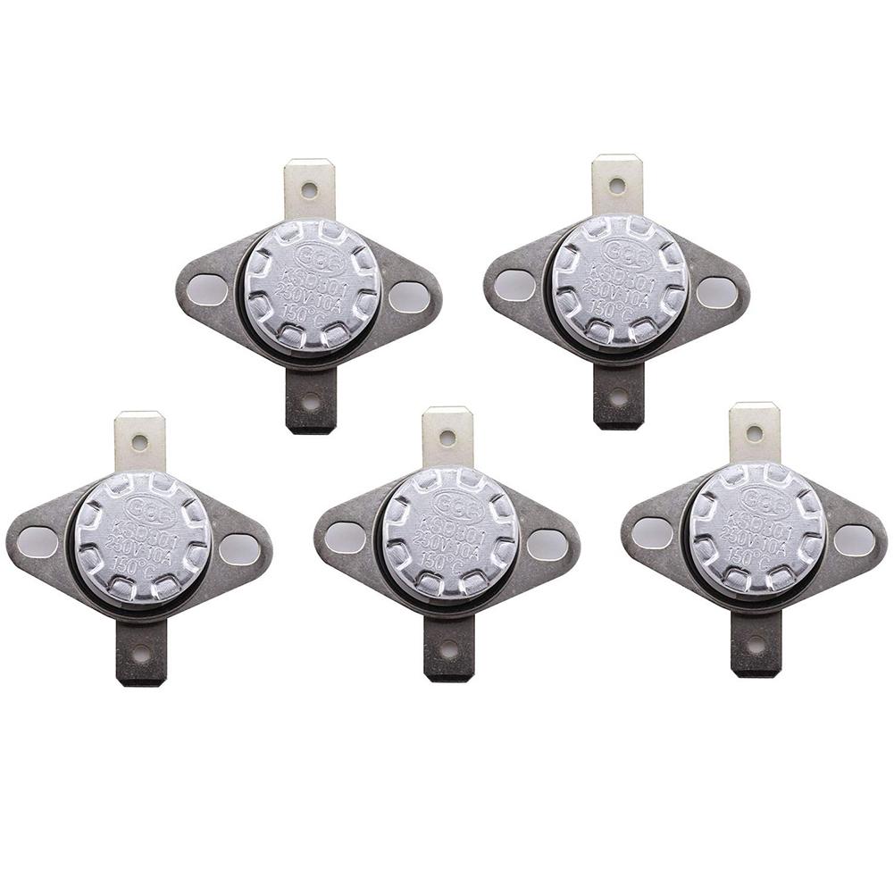 F1 5 Pcs KSD301 Thermal Control Switch 250V 10A Normally Closed NC Thermostat Temperature Switch ...