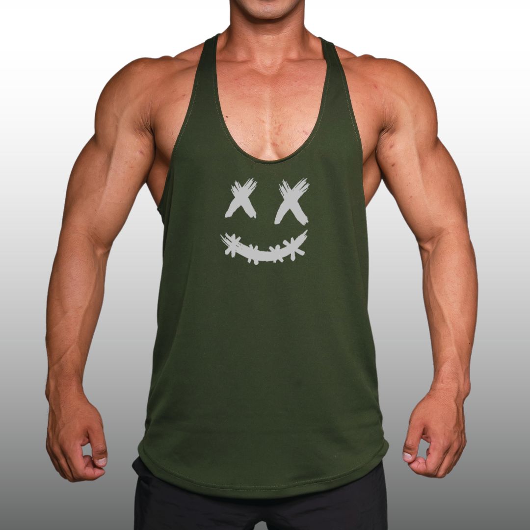 SMILEY เสื้อกล้ามเพาะกายทรงคลาสสิค Bodybuilding Dry Fit Gym Tank Top ...