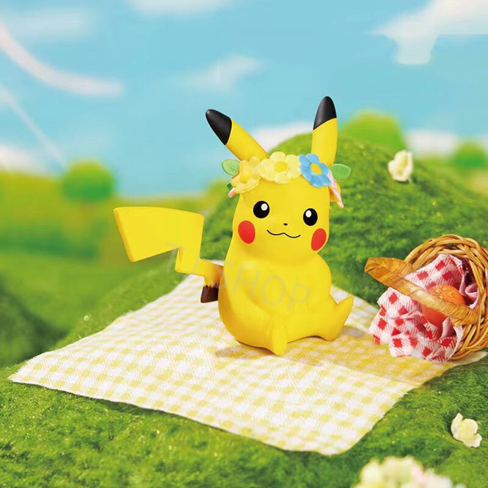 ชุดโมเดล Pikachu 6 ชิ้น ชุด กิจกรรมยามว่าง ขนาด 9 CM สำหรับ ตกแต่งโต๊ะ ...