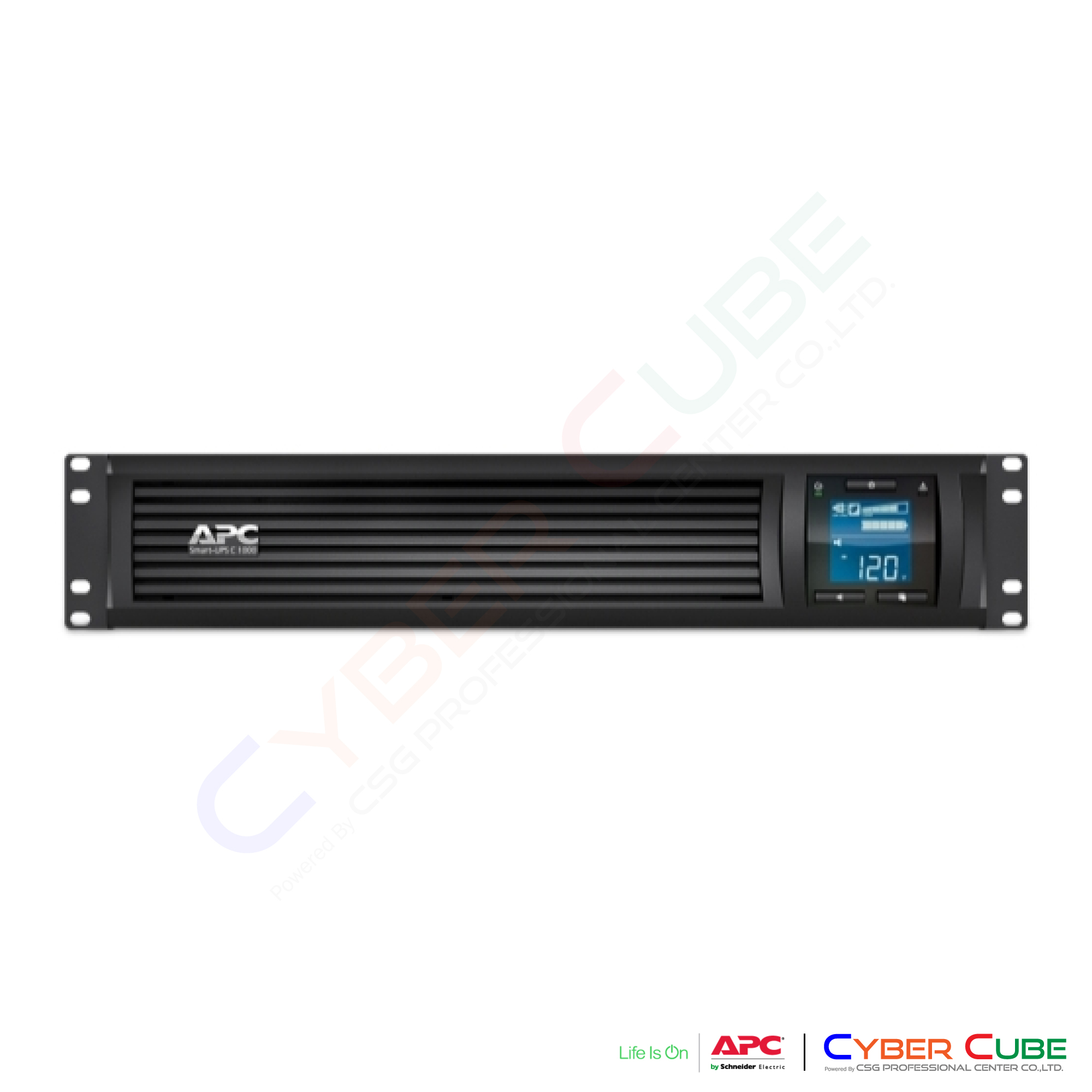 APC (รุ่น SMC1000I-2UC ) Smart-UPS C 1000VA/600W Rack 2U LCD 230V, USB, with Smart Connect (for ...