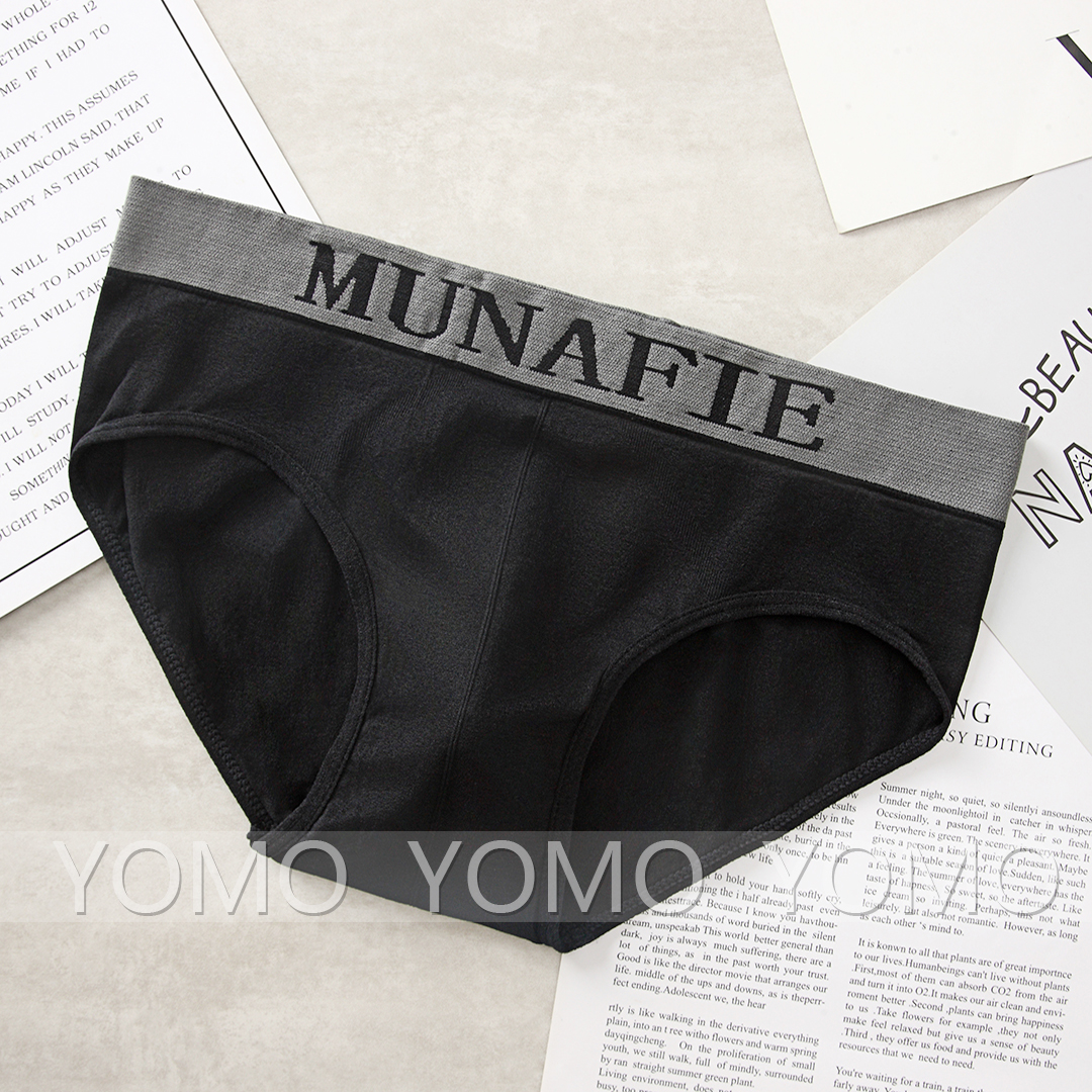 YOMO ( 5 ชิ้น) กางเกงในชาย MUNAFIE กางเกง ผ้ายืดใส่สบาย ฟรีไซส์ รอบเอว 26-40 นิ้ว - MixASale